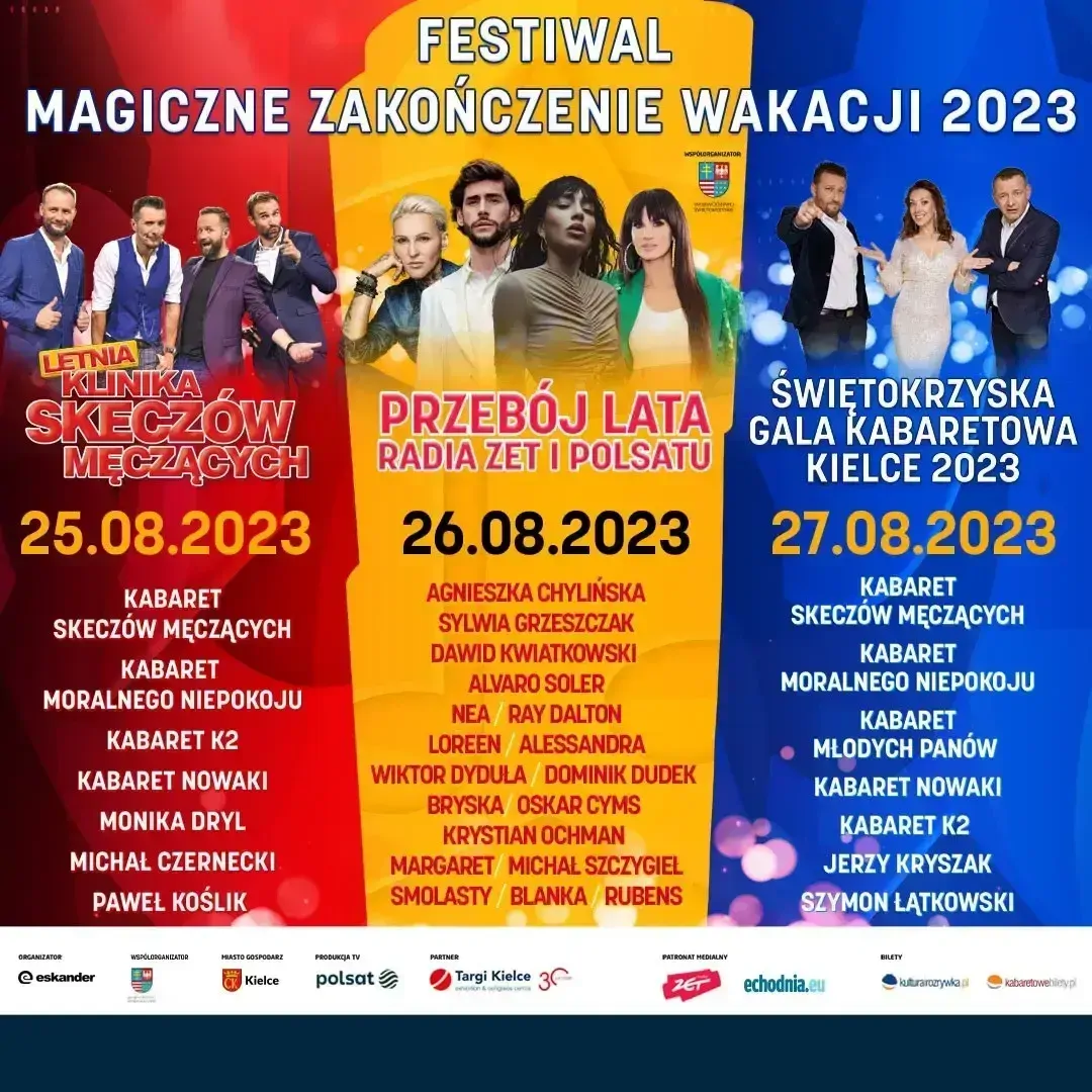Festiwal Magiczne Zakończenie Wakacji Kielce 2023 bilety