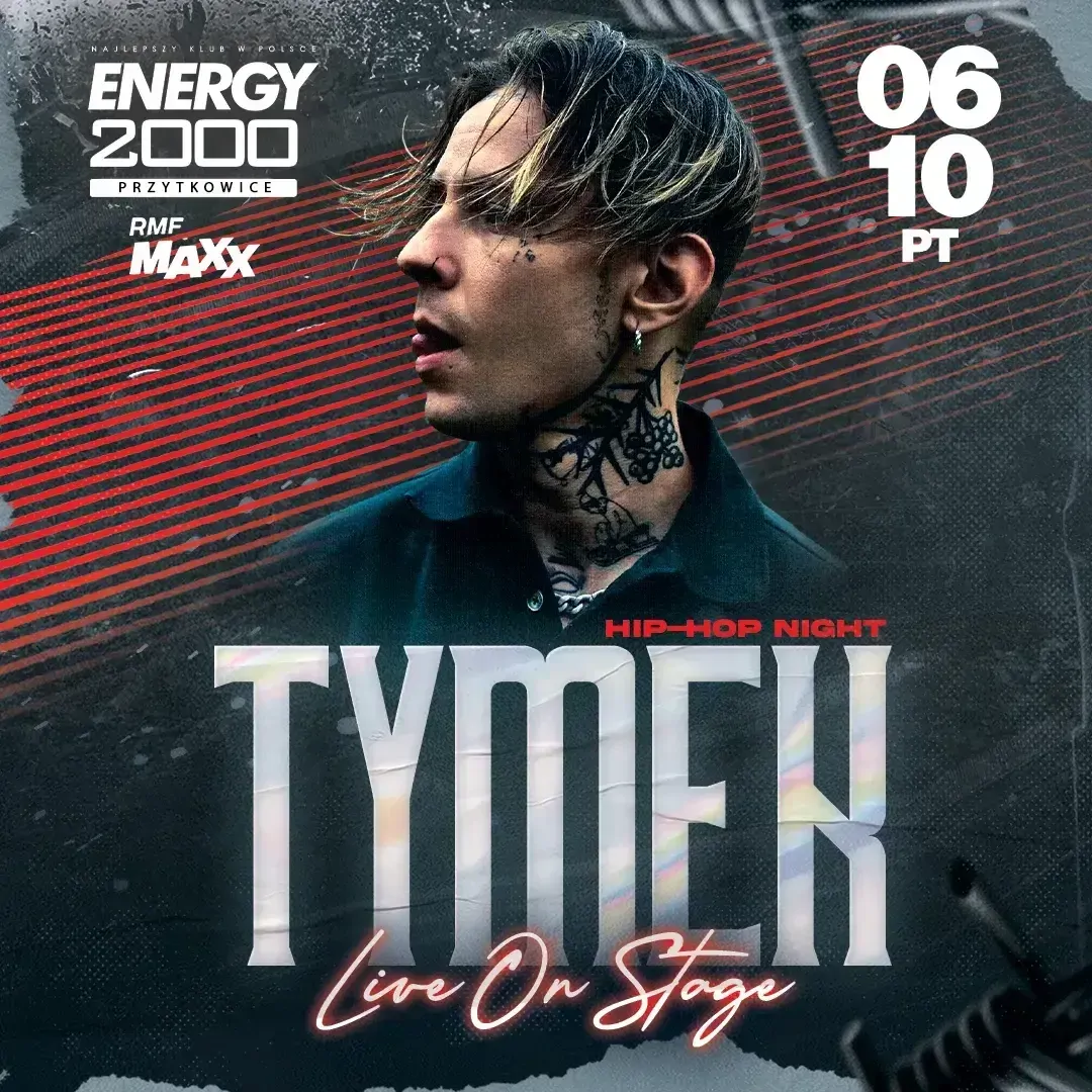 TYMEK ☆ LIVE ON STAGE 06.10 | Koncerty Hip Hop i Rap | bilety na eBilet.pl