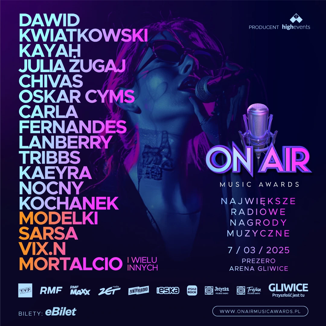 On Air Music Awards 2025 | Koncerty Festiwale | bilety na eBilet.pl