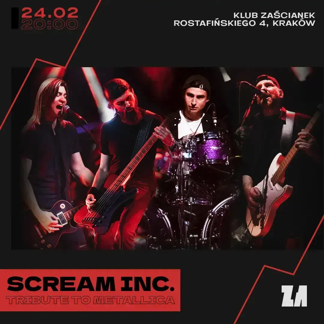 Scream Inc: Tribute to Metallica | Kraków | bilety na eBilet.pl